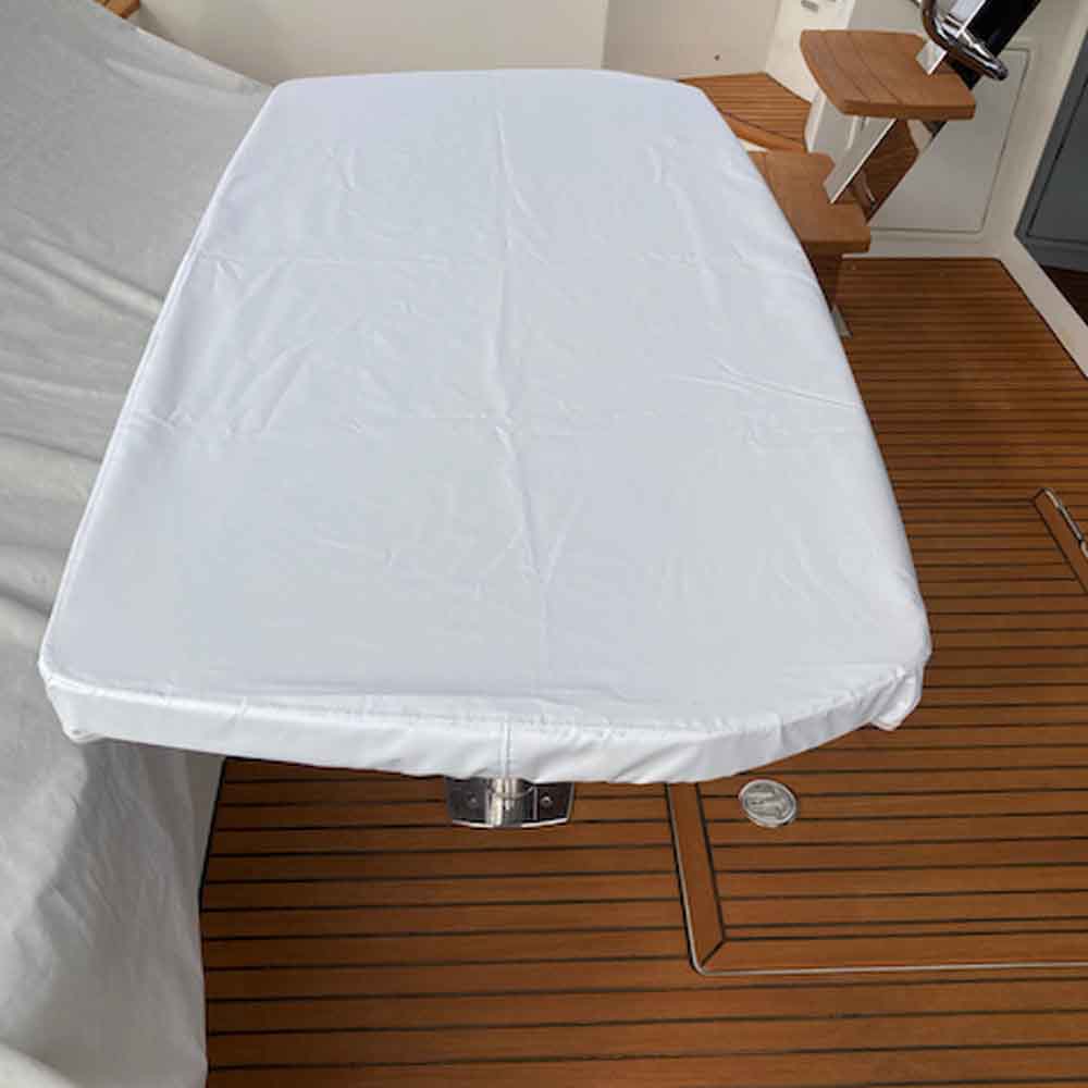 Prestige 500 Aft Cockpit Table - Performance Yacht Covers Luxury Linens ...